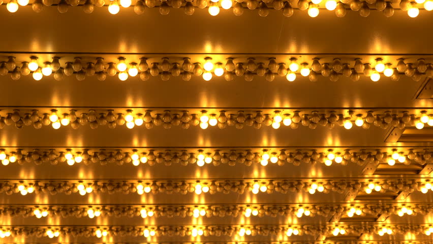 Broadway Theater Light Bulb Theater Stock Footage Video (100% Royalty ...