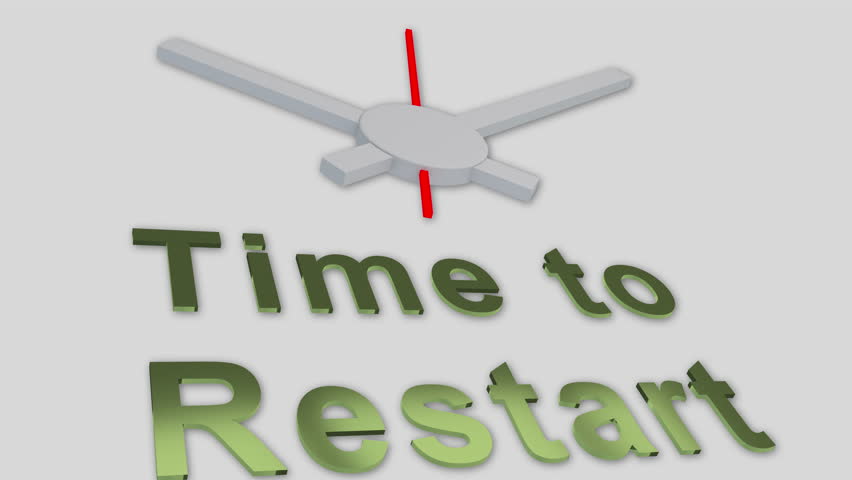 Time to Restart Concept Animation Stock Footage Video (100% Royalty ...