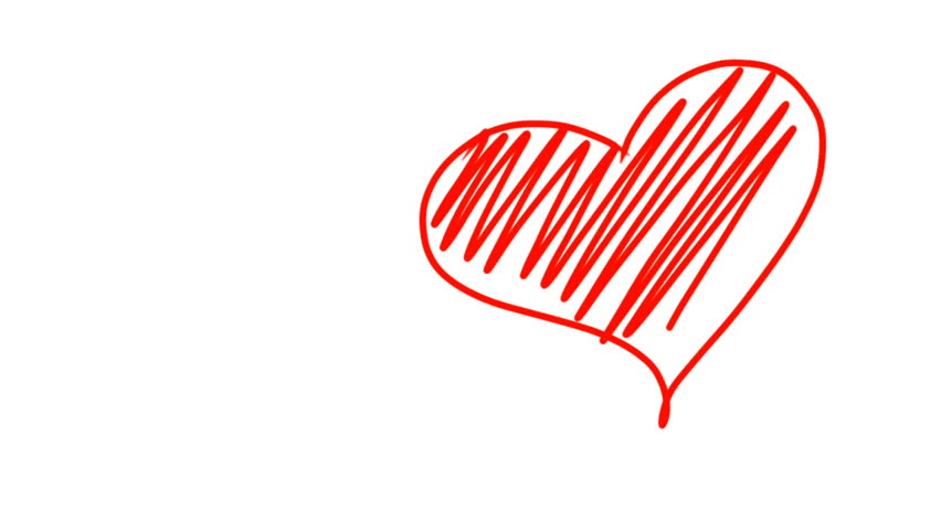Stock video of handwritten red heart is appearing at | 33652279 ...