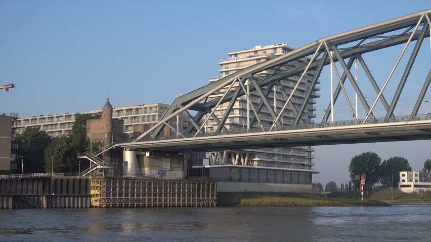 NIJMEGEN, THE NETHERLANDS APRIL 2017: Waalbrug, An Arch Bridge Over The ...