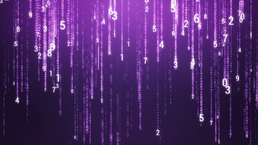 Matrix Binary Rain High Definition Animated Loop Of Green Binary Streams Falling Over A Dark ...