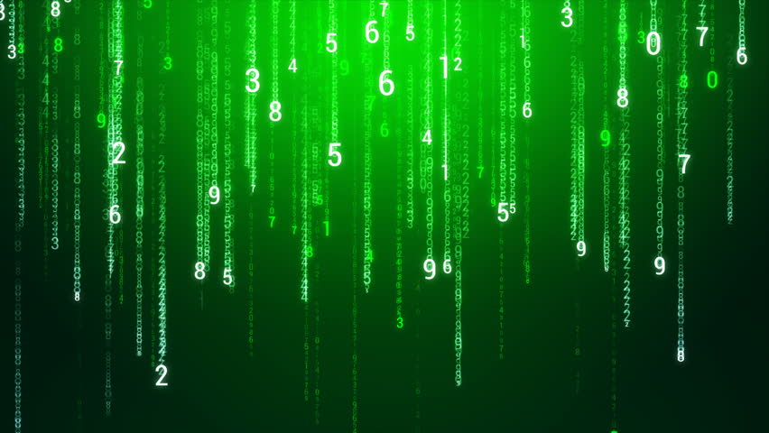 Matrix Binary Rain High Definition Animated Loop Of Green Binary