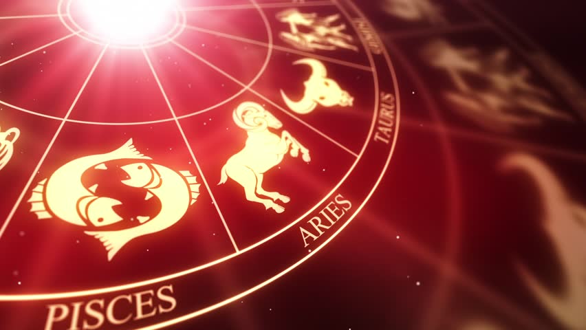 Zodiac Horoscope Astrological Sun Signs Stock Footage Video (100% ...