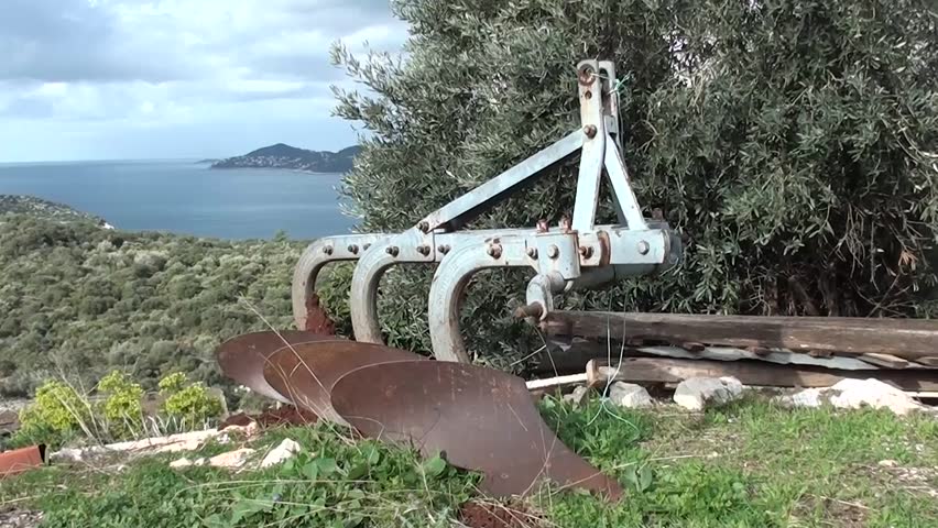Rocky-soil Plow Device and Sea Stock Footage Video (100% Royalty-free ...