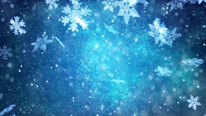 Winter Wonderland Snowflakes Falling Stock Footage Video (100% Royalty ...