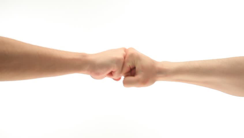 Hand Wrestling On White Background Stock Footage Video (100% Royalty ...