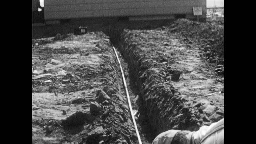 1950s: Exterior Pipes Connecting House Stock Footage Video (100% ...