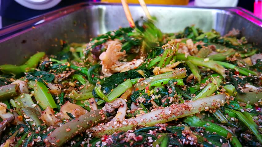 Buffet, Vegetarian Food (vegetable Menu) At Laos Wedding Ceremony, Asia ...