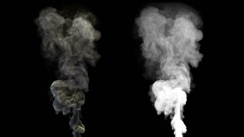 Smoke Billowing Over A Black Background. Seamless Loop With Alpha ...