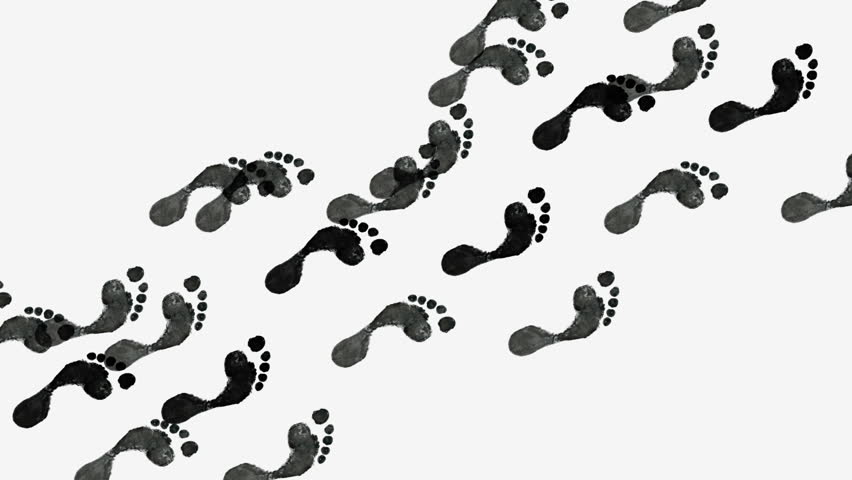 Footprints Walking Animation Stock Footage Video 1776623 | Shutterstock