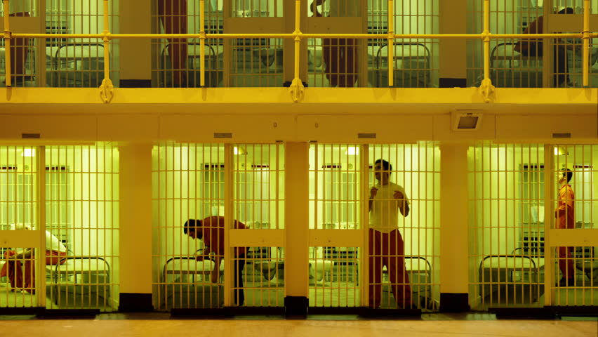 Two Prisoners Do Some Exercises In Their Cells. Stock Footage Video ...