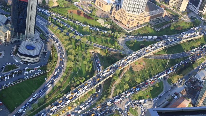 Very Busy Traffic Jam at Stock Footage Video (100% Royalty-free ...