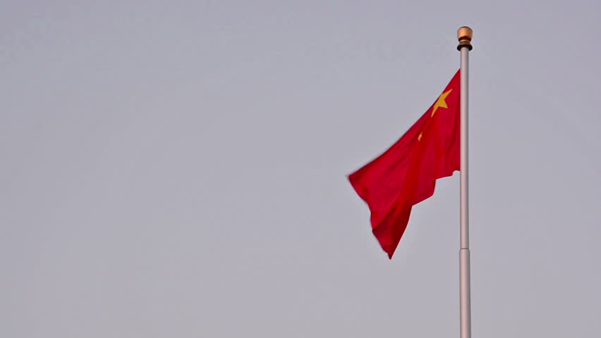 China National Flag Flying Normally Stock Footage Video (100% Royalty ...
