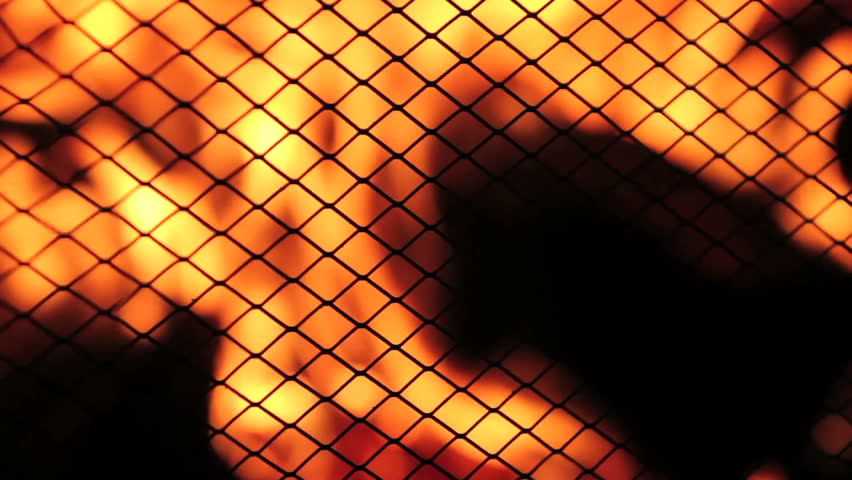 Screen Grate Front Fireplace Wood Stock Footage Video (100% Royalty ...