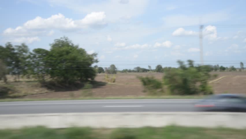 Car Running On a Highway Stock Footage Video (100% Royalty-free ...