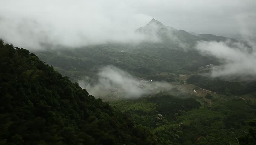 Road. Foggy Mountain Landscape. Time Lapse. Nature. 1920x1080. Fog ...