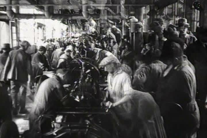 1920s - Good Assembly Line Ford Factory Footage With Workers From The ...