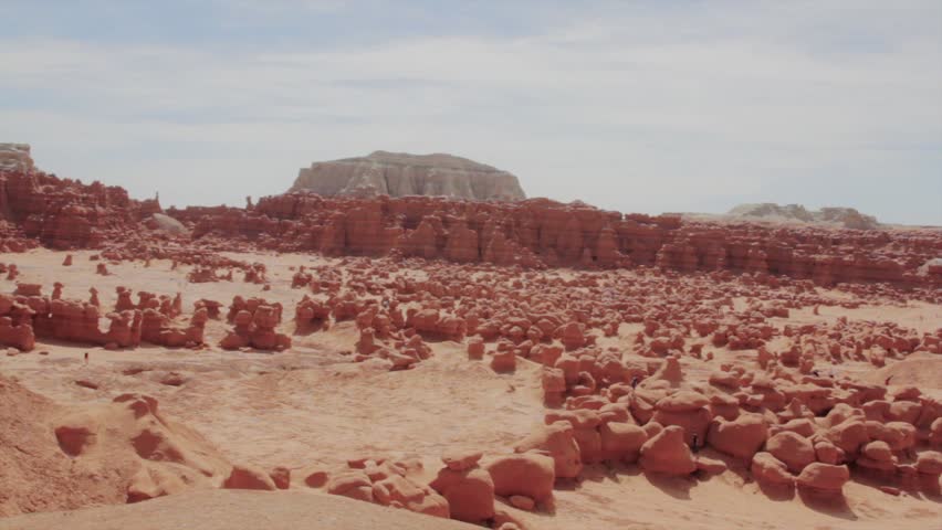 Strange Rock Formations Of Goblin Valley State Park In The Desert Of ...