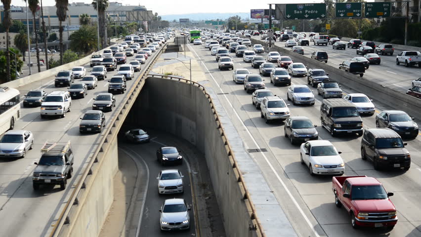 Daytime Traffic Jam in Downtown Stock Footage Video (100% Royalty-free ...