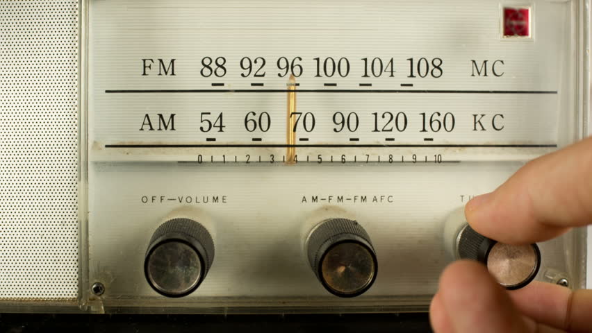 Close Up Of A Vintage Radio Dial With The Stations And Frequencies ...