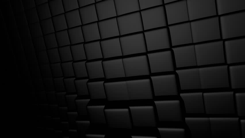 Black 3d Glossy Plastic Cubes Smoothly Going Up And Down - Abstract ...