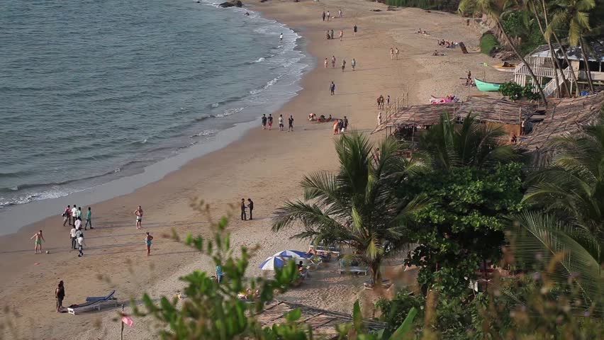 Top View On GOA Beach Stock Footage Video 4575053 | Shutterstock