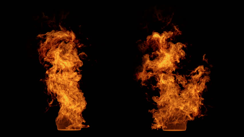 Stock video of detailed fire isolated on black (seamless | 4617359 ...