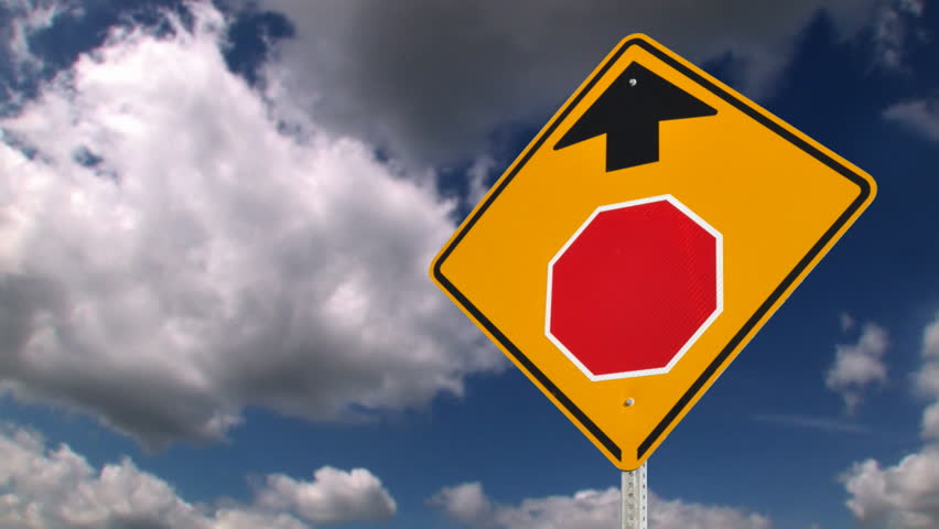 Stock video of stop ahead road sign. | 462409 | Shutterstock