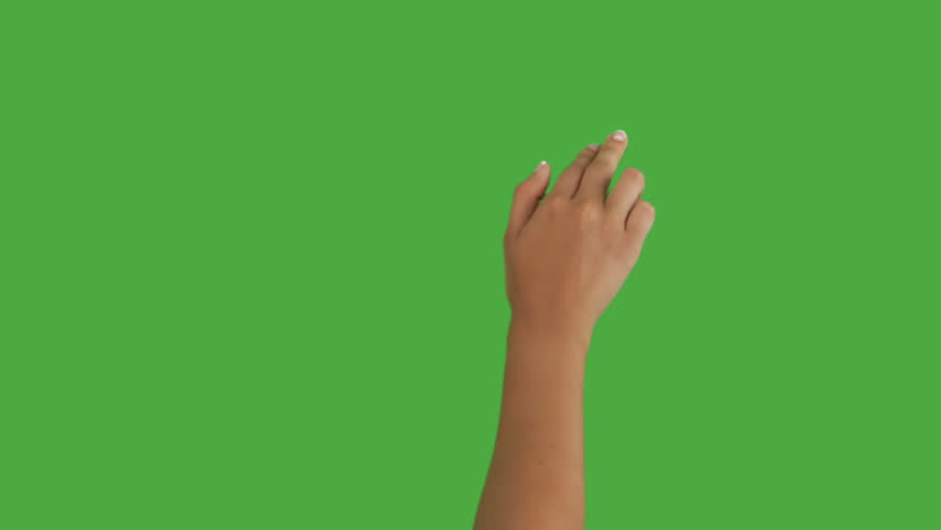 Green Screen Hand Gestures On A Touchscreen (4:2:2, 30P, Full-HD, MXF ...
