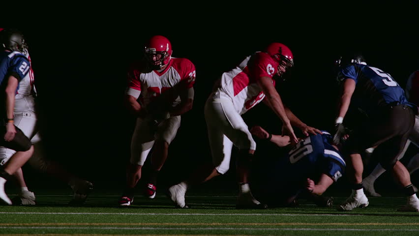 Football Players Stand Ready at Stock Footage Video (100% Royalty-free ...