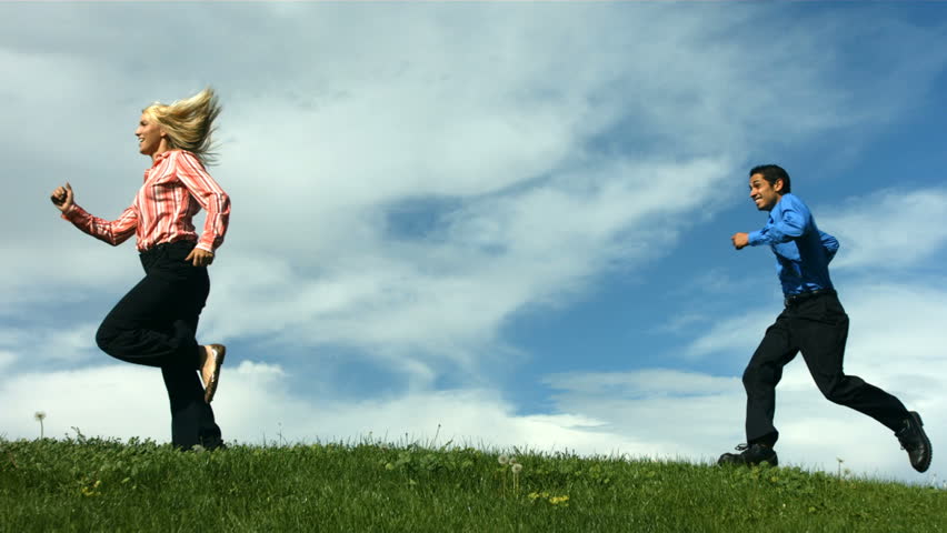 Woman Jumping With Excitement, Slow Motion Stock Footage Video 4656986 ...