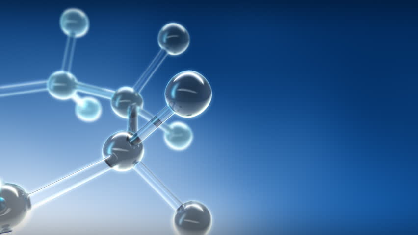 Rotating Molecular Structure On Blue Stock Footage Video (100% Royalty ...