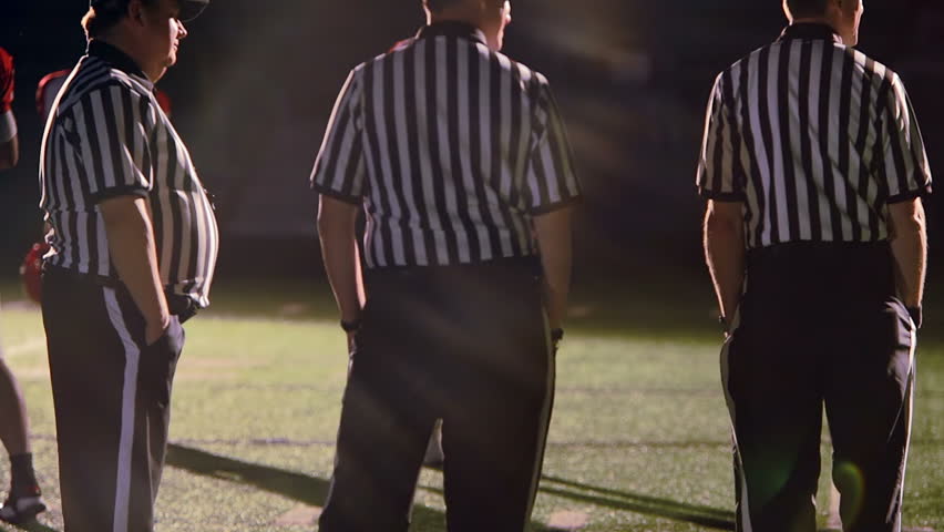Three Football Referees Stand On Stock Footage Video (100% Royalty-free ...