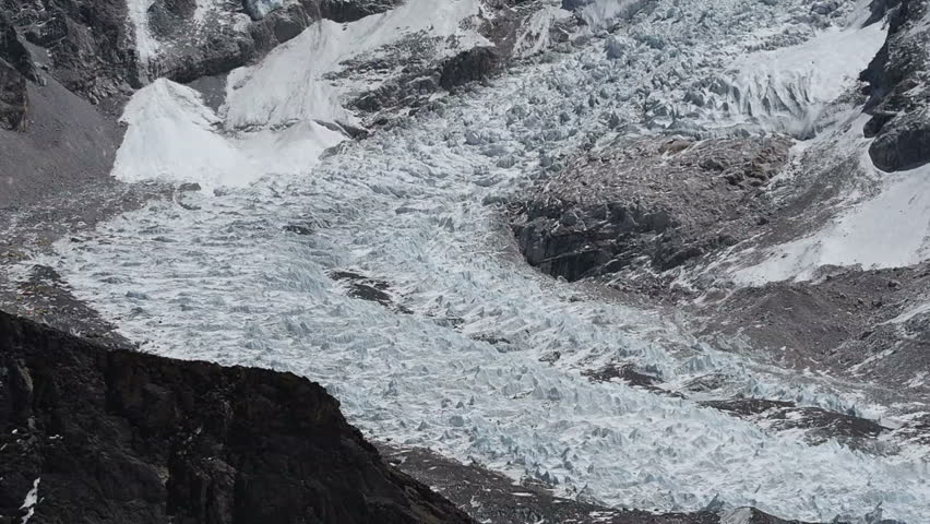 The Khumbu Icefall Seen from Stock Footage Video (100% Royalty-free ...
