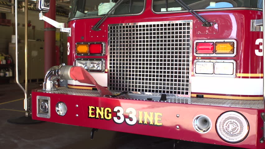 Front of Fire Truck with Stock Footage Video (100% Royalty-free ...