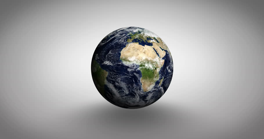 Revolving Earth On Grey Background Stock Footage Video 5380976 ...