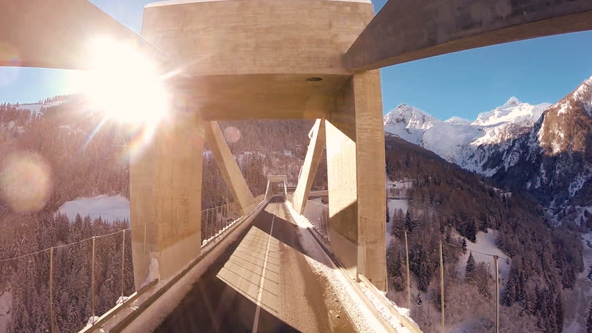 Bridge Road Street Panorama View. Life Path To Success Concept ...