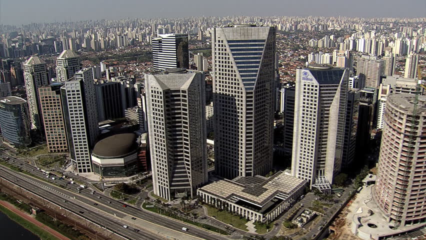 Ponte Estaiada Bridge Built Over The Pinheiros River In The City Of Sao ...
