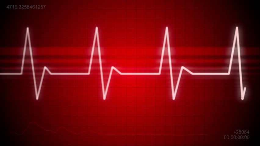 Orange ECG Heart Monitor Line On Black Background Stockvideos ...