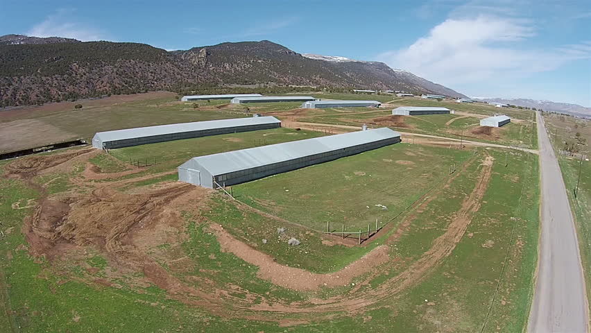 Stock video of aerial rural turkey growing sheds by | 5888039 ...