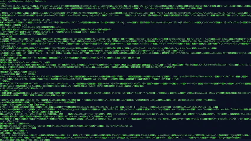 Random characters that look like the source code… - Royalty Free Video