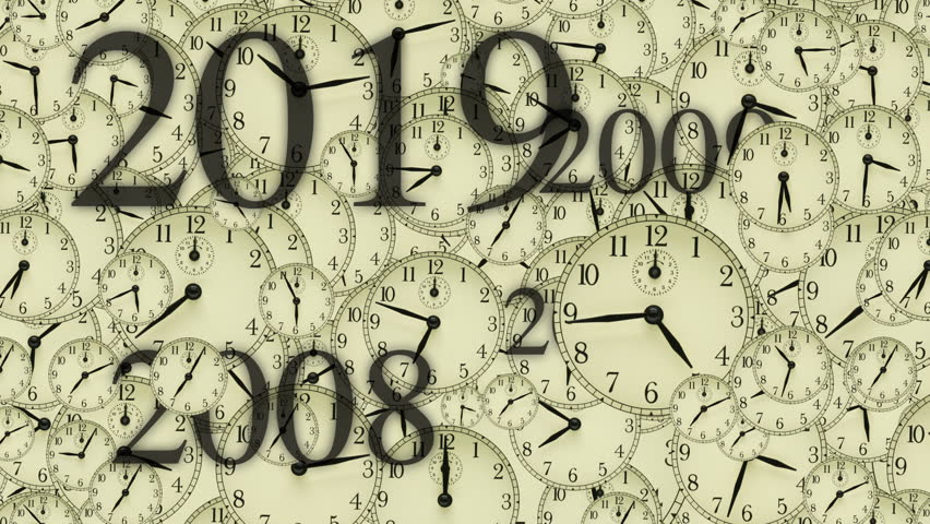 Many Clocks With Different Times And Names Of Month, Perspective, Loop ...