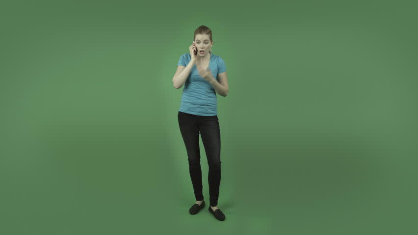 A Hip Hop Girl Dancing Against Green Screen Stock Footage Video 2165375