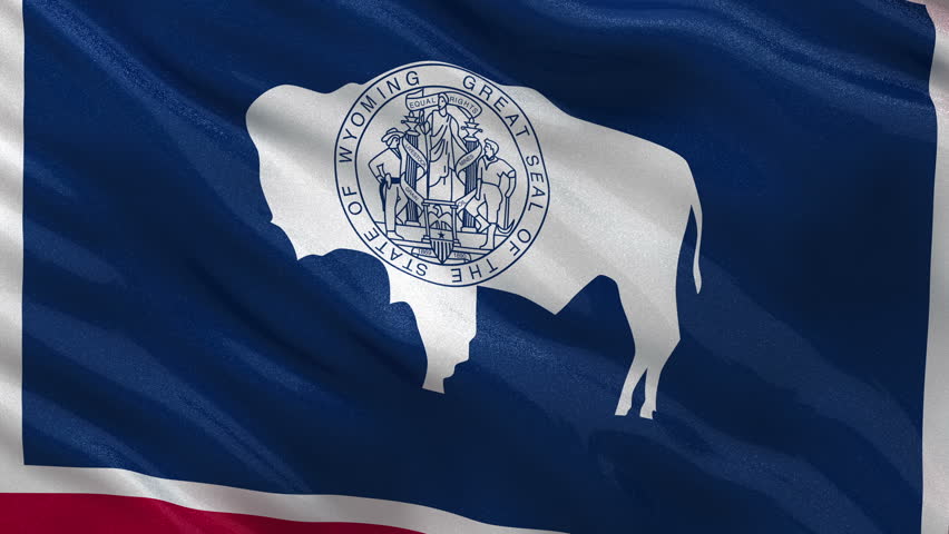 Us State Flag of Wyoming Stock Footage Video (100% Royalty-free ...