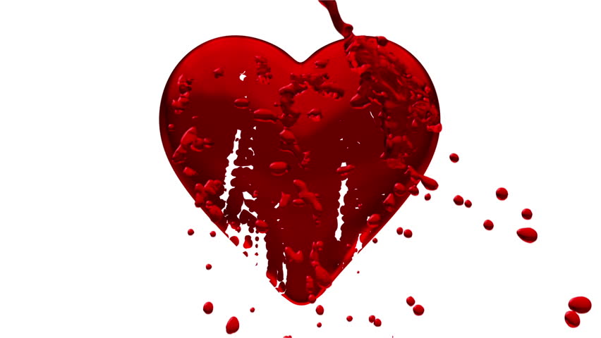 Liquid Heart Is Pouring Out. Animation Of Red Liquid Heart Shape. Stock ...