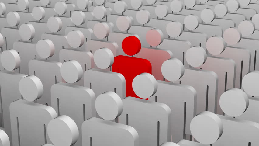 Standing Out from the Crowd Stock Footage Video (100% Royalty-free ...