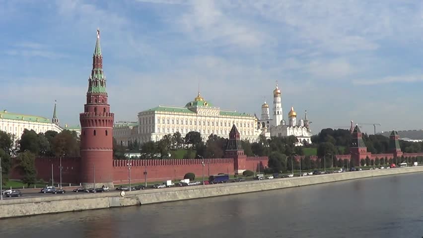 Stock video of moscow, kremlin fortress with kremlin palace. | 6237569 ...