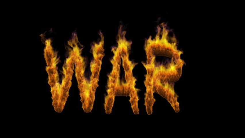 Fire War Letters Isolated On Stock Footage Video (100% Royalty-free ...