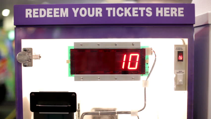 Ticket Redemption Machine at Arcade Stock Footage Video (100% Royalty ...