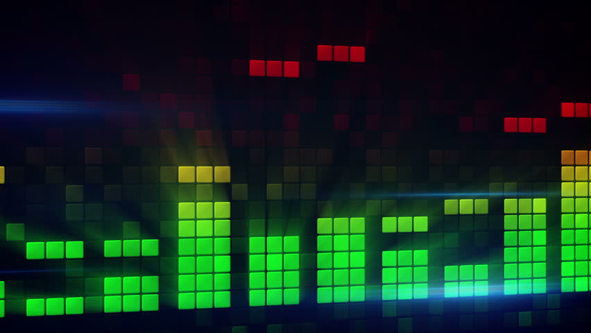 Digital Audio Meter Equalizer. Computer Stock Footage Video (100% ...